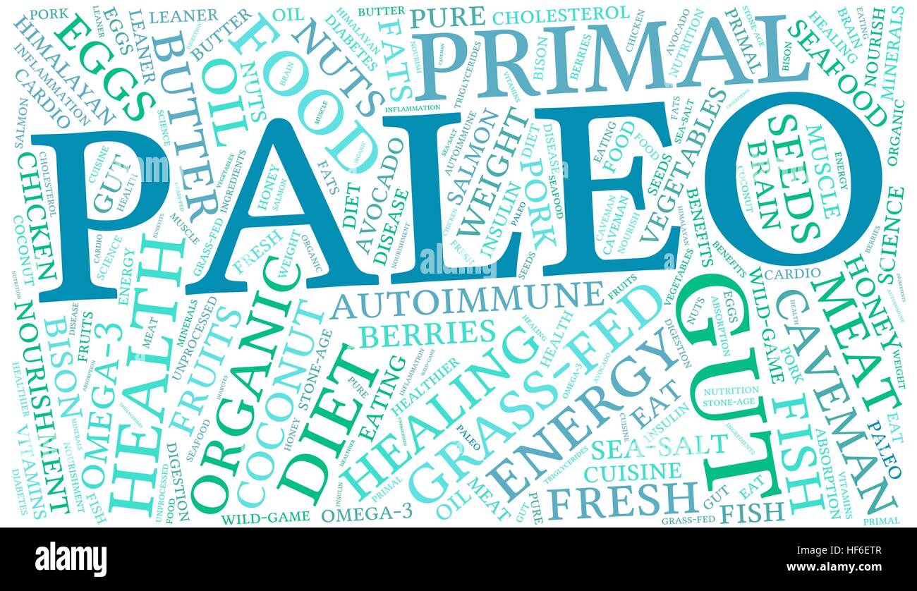 Paleo word cloud on a white background Stock Vector Image & Art - Alamy