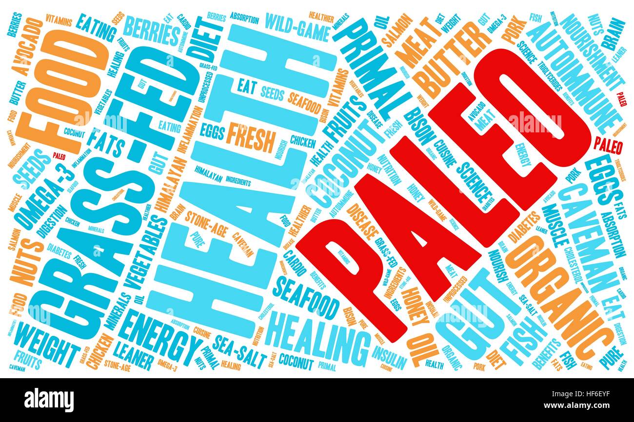 Paleo word cloud on a white background Stock Vector Image & Art - Alamy