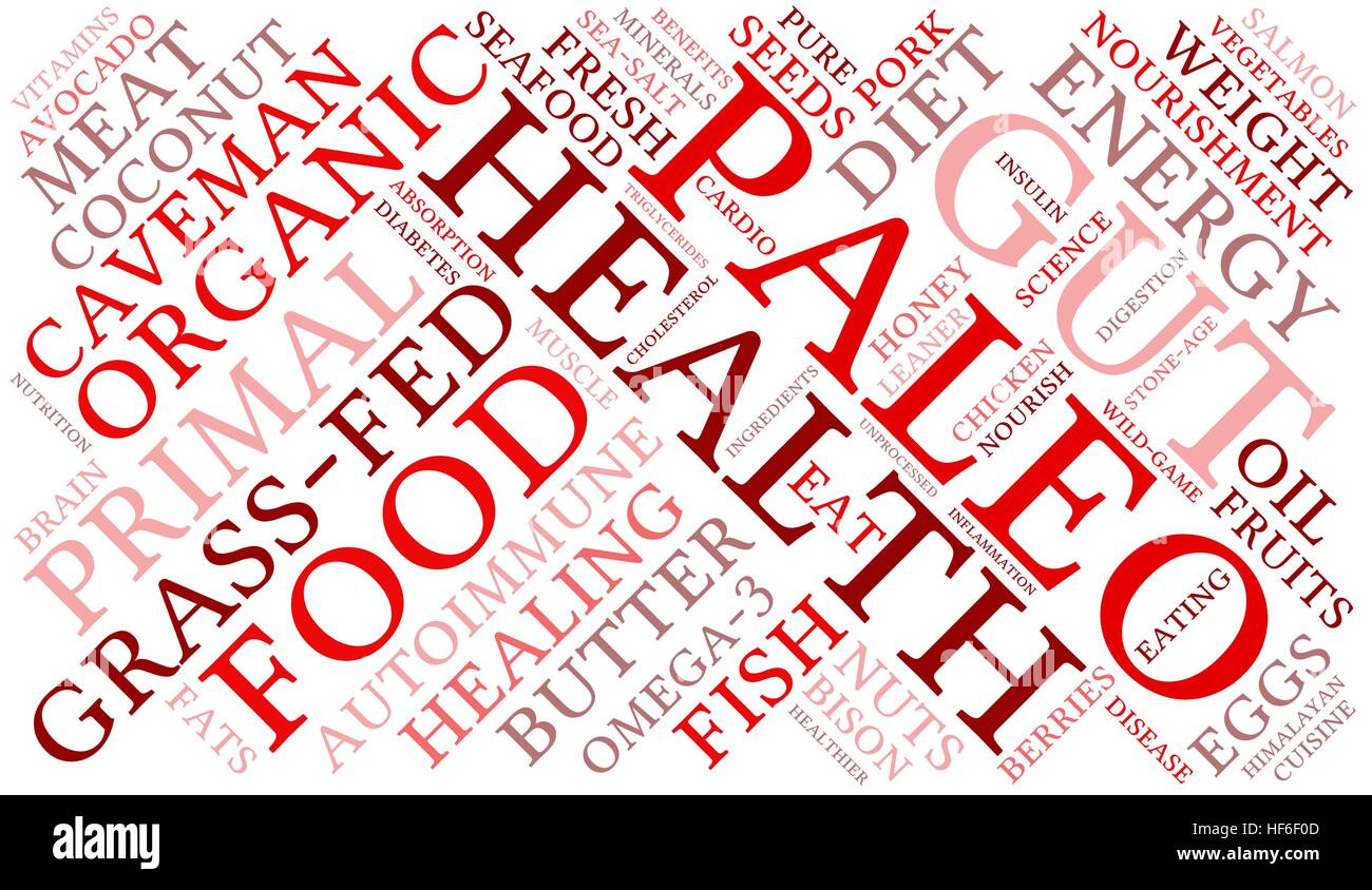 Paleo word cloud on a white background Stock Vector Image & Art - Alamy