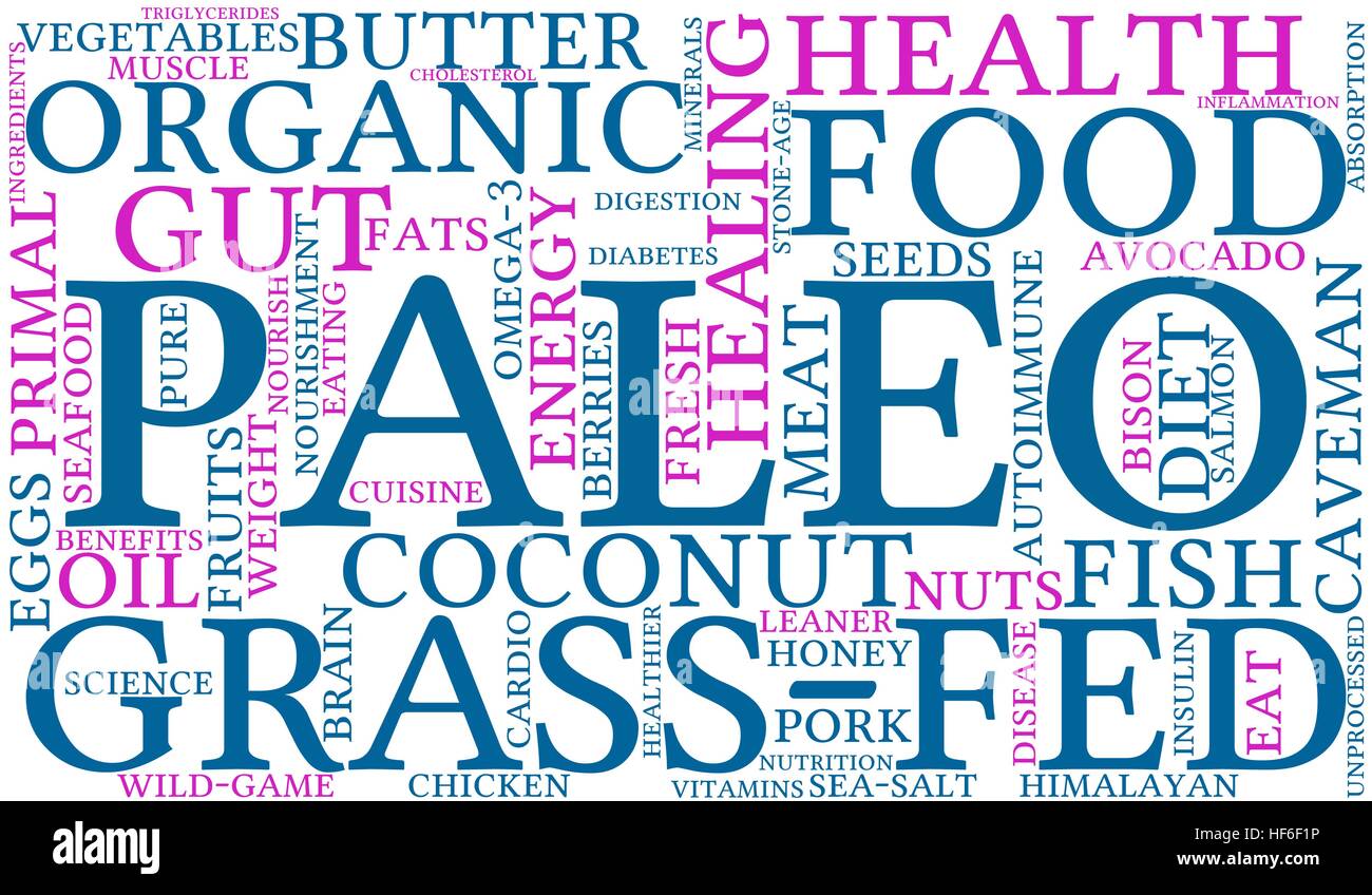 Paleo word cloud on a white background Stock Vector Image & Art - Alamy