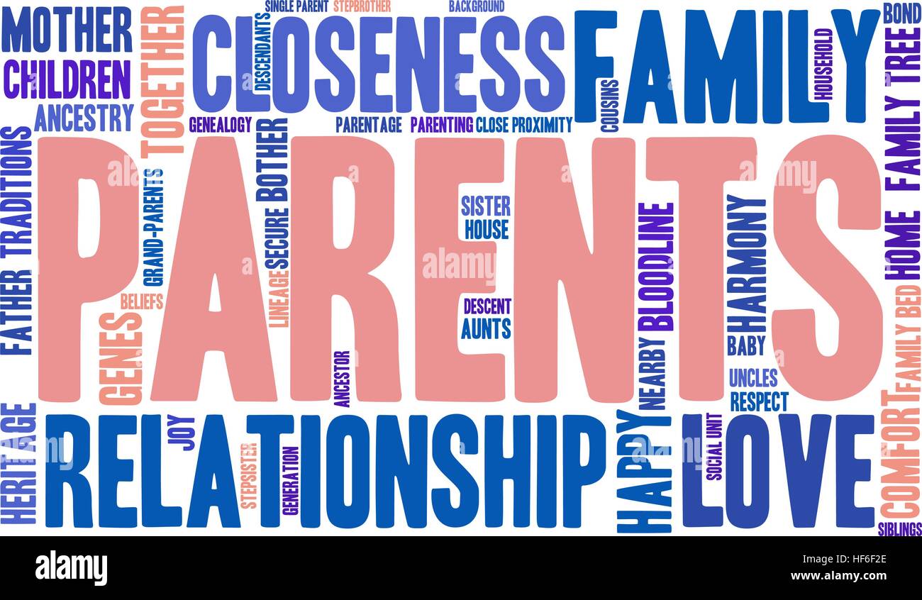 Parents word cloud on a white background Stock Vector Image & Art - Alamy