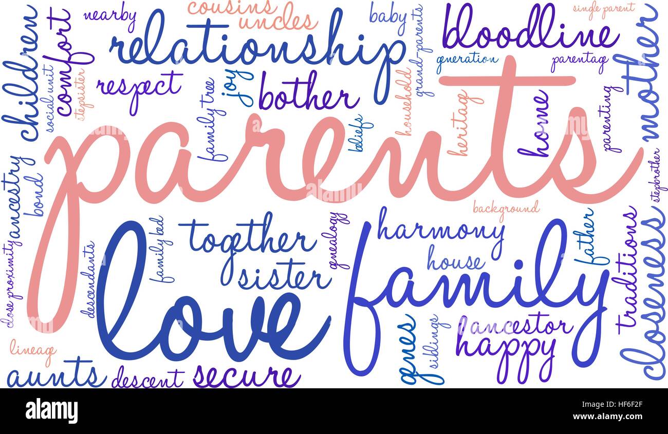 Parents word cloud on a white background Stock Vector Image & Art - Alamy