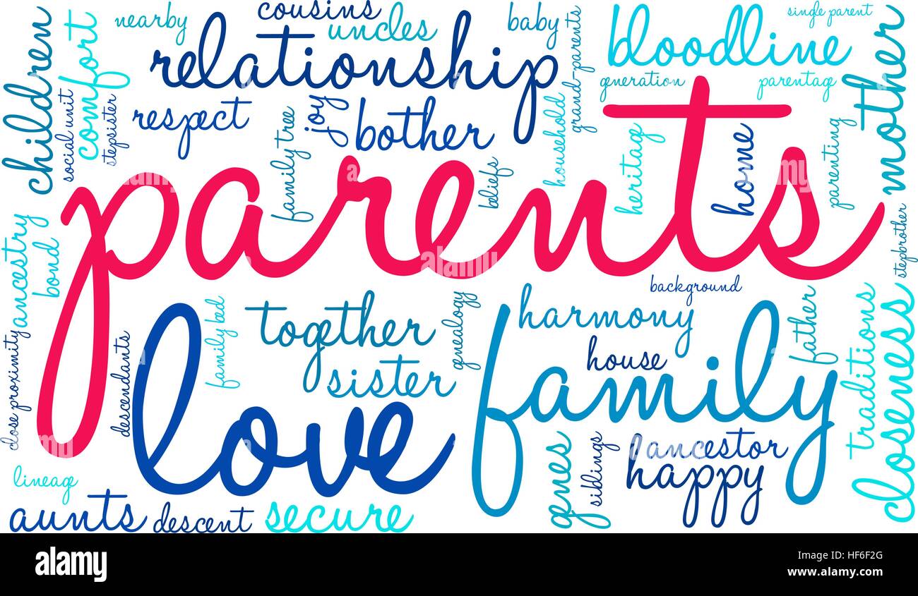 Parents word cloud on a white background Stock Vector Image & Art - Alamy