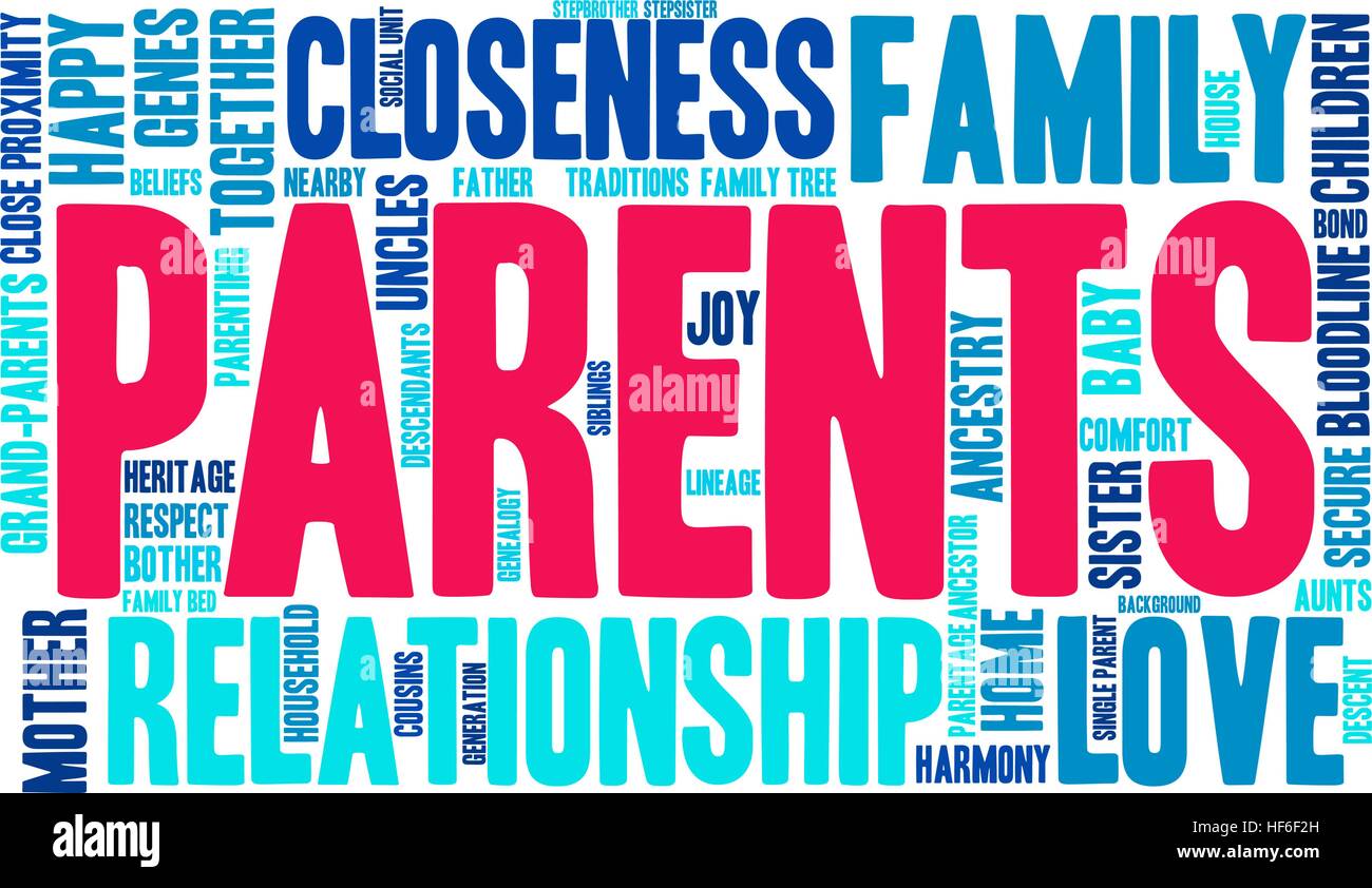Parents word cloud on a white background Stock Vector Image & Art - Alamy