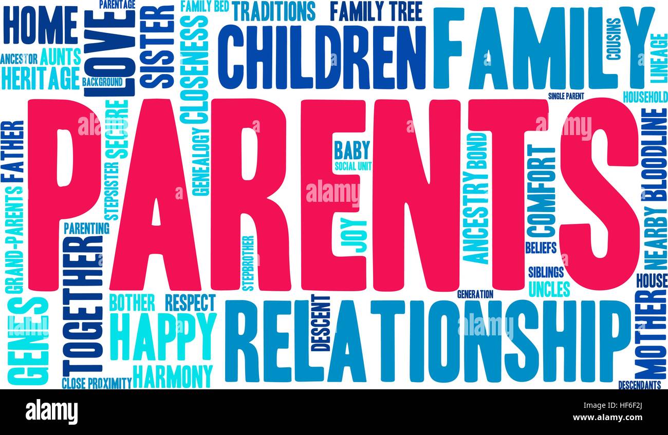Parents word cloud on a white background Stock Vector Image & Art - Alamy
