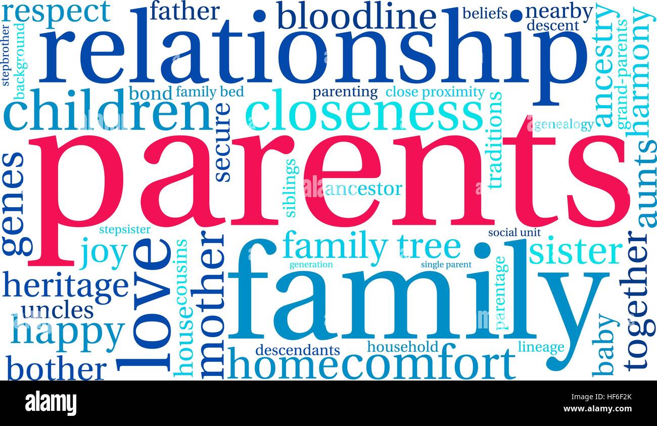 Parents word cloud on a white background Stock Vector Image & Art - Alamy