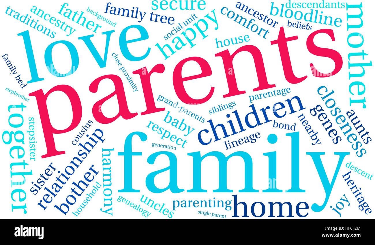 Parents word cloud on a white background Stock Vector Image & Art - Alamy