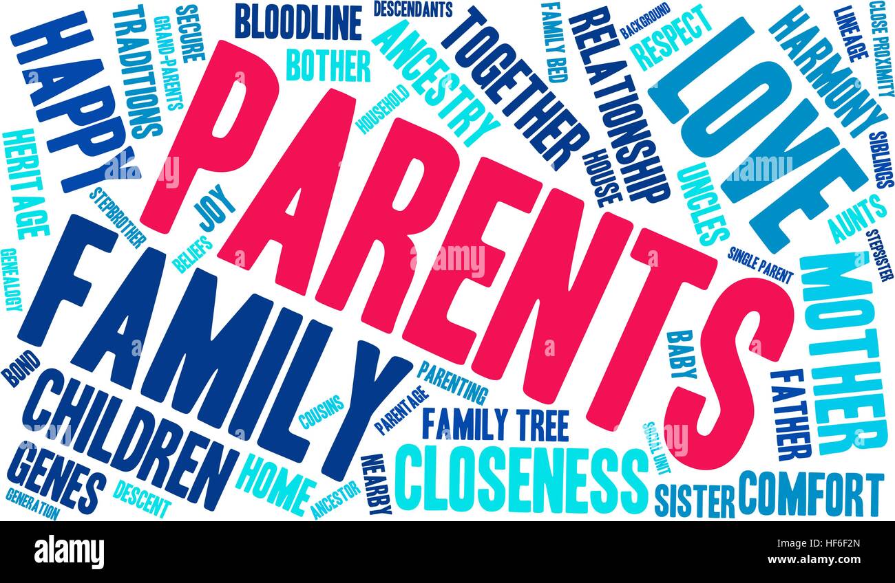 Parents word cloud on a white background Stock Vector Image & Art - Alamy