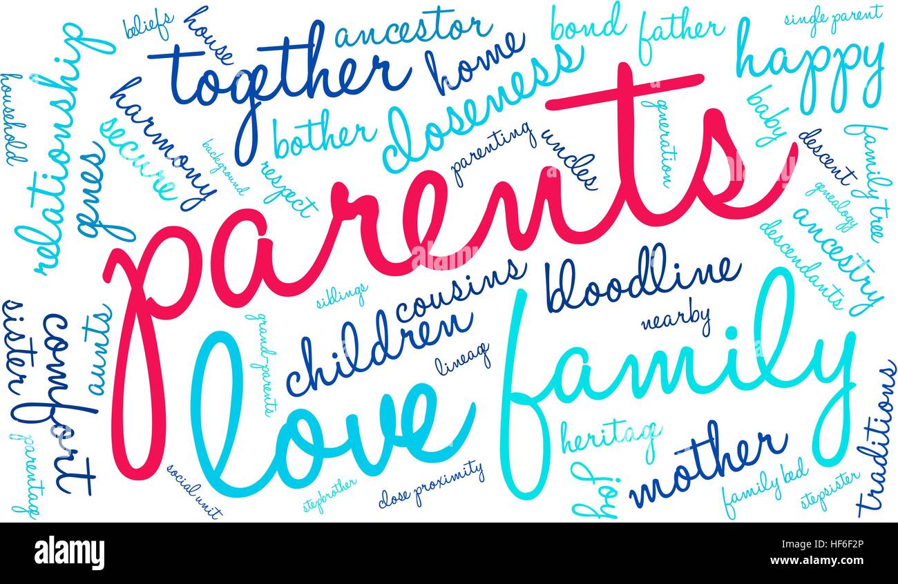 Parents word cloud on a white background Stock Vector Image & Art - Alamy