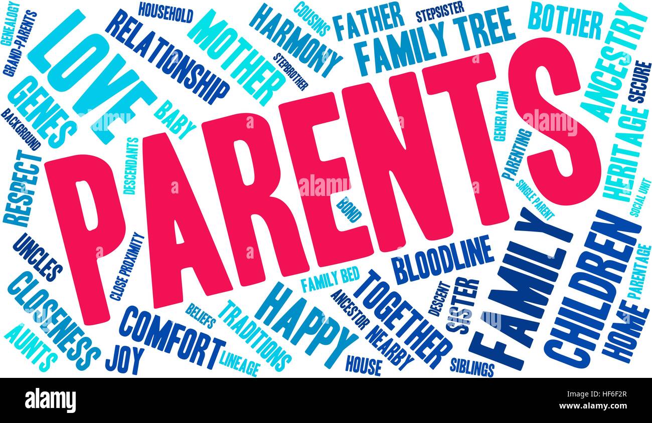 Parents word cloud on a white background Stock Vector Image & Art - Alamy