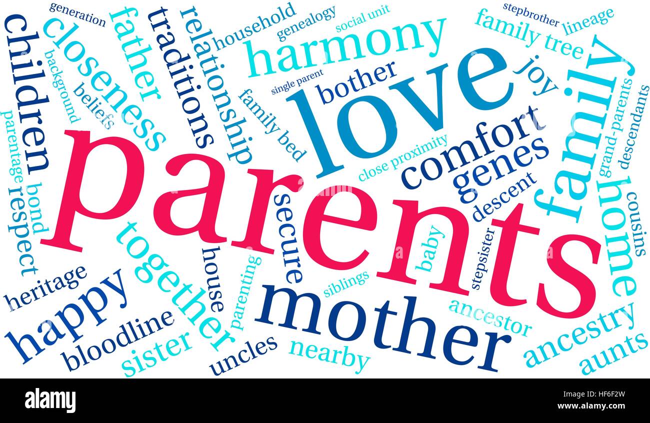 Parents word cloud on a white background Stock Vector Image & Art - Alamy