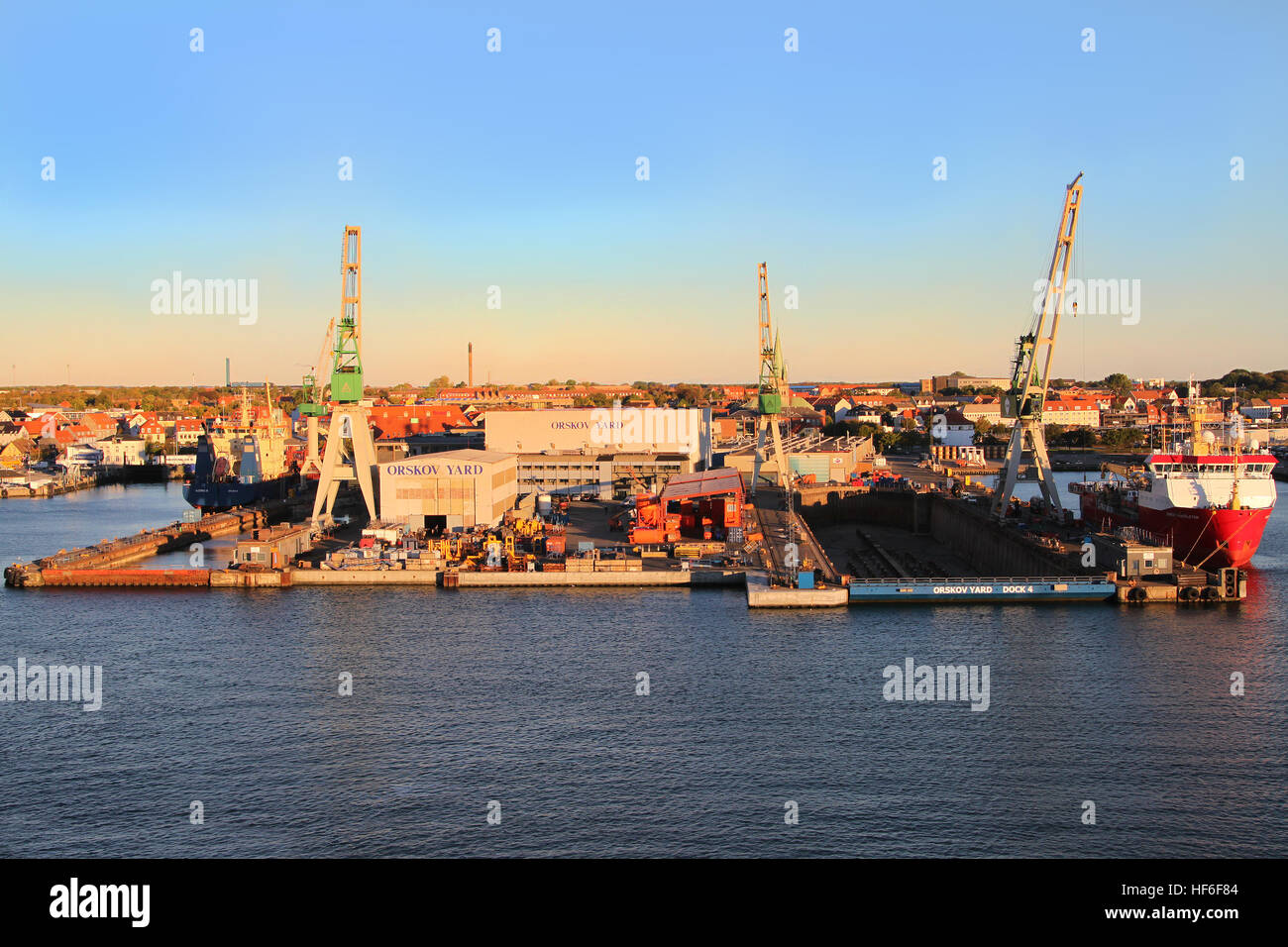 Frederikshavn - Denmark, October 4, 2016: Port of Frederikshavn ...