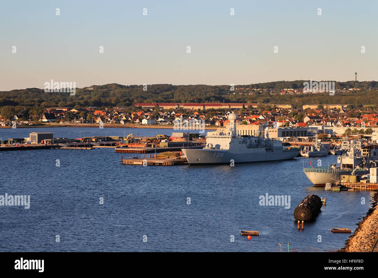 Frederikshavn - Denmark, October 4, 2016: Warship at the Port of ...