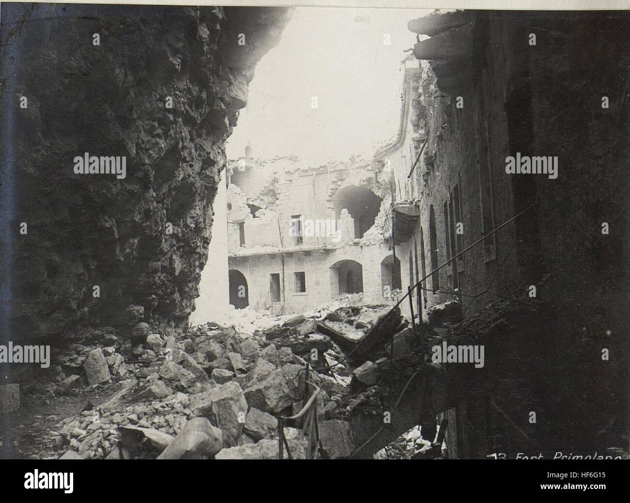 A photograph of Fort Primolano, located on the Italian front during ...