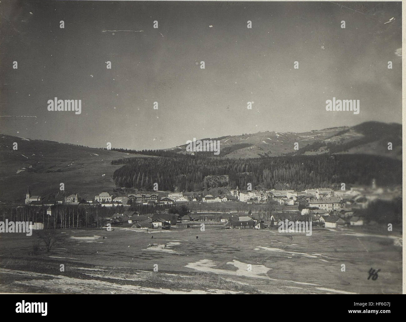 A photograph from the First World War showing Dorna Watra, preserved in ...