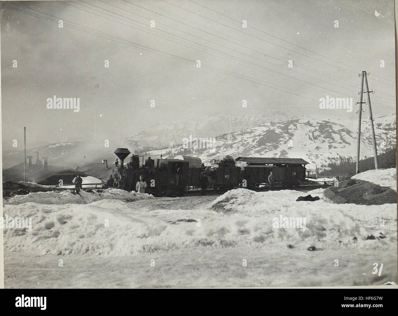 Prislop Pass summit view, captured during World War I, showing ...