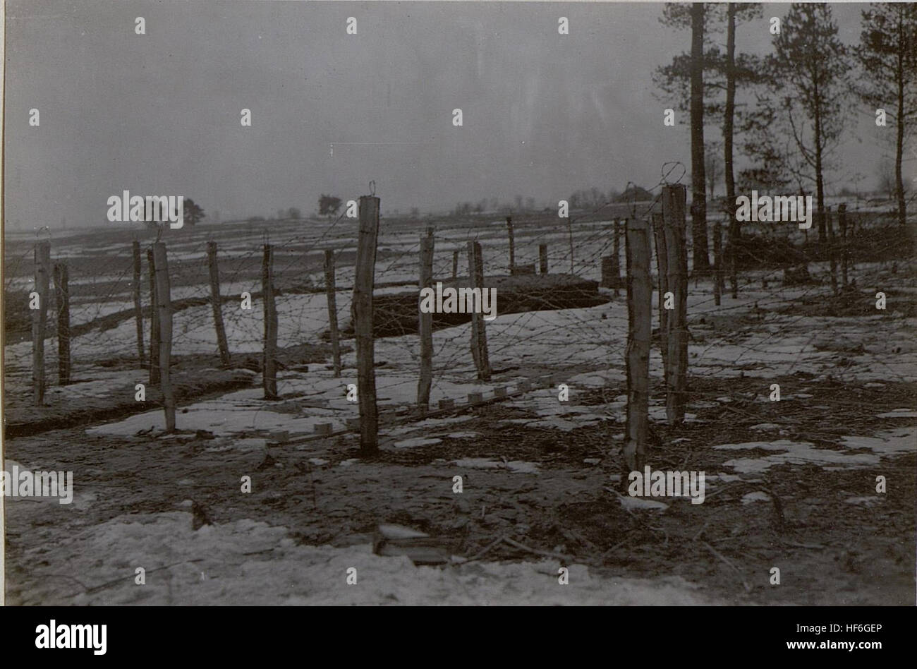 A technical course showing an obstacle with a small charge before ...