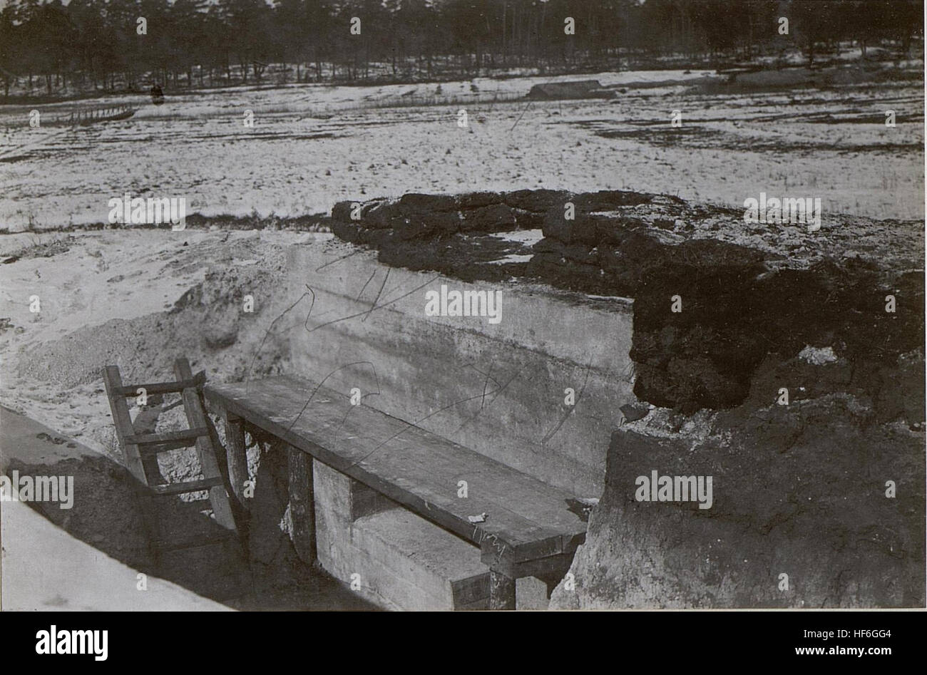 A photograph of a technical course in a hangar near a swamp, taken ...
