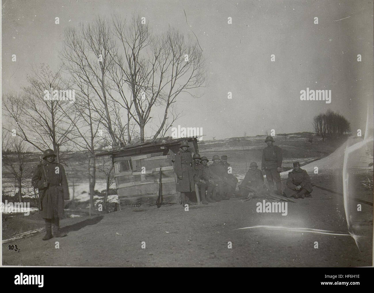 Sentinel post in Solka, World War I Stock Photo - Alamy