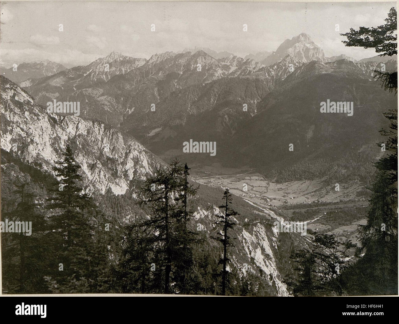 A panoramic view from an artillery observer post, showing the Scit and ...