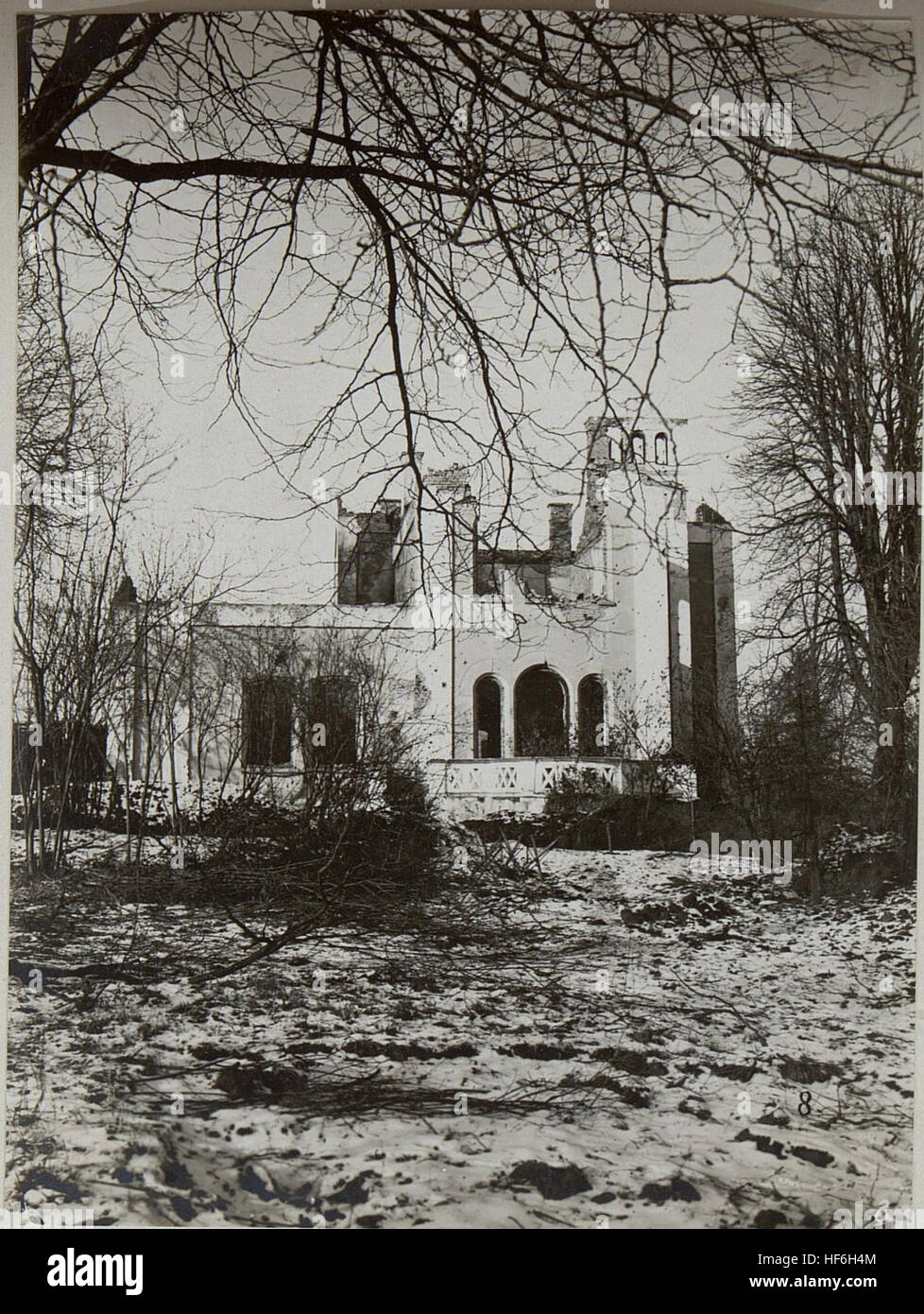 Destroyed castle in Lukowica, First World War, Europeana Collections ...