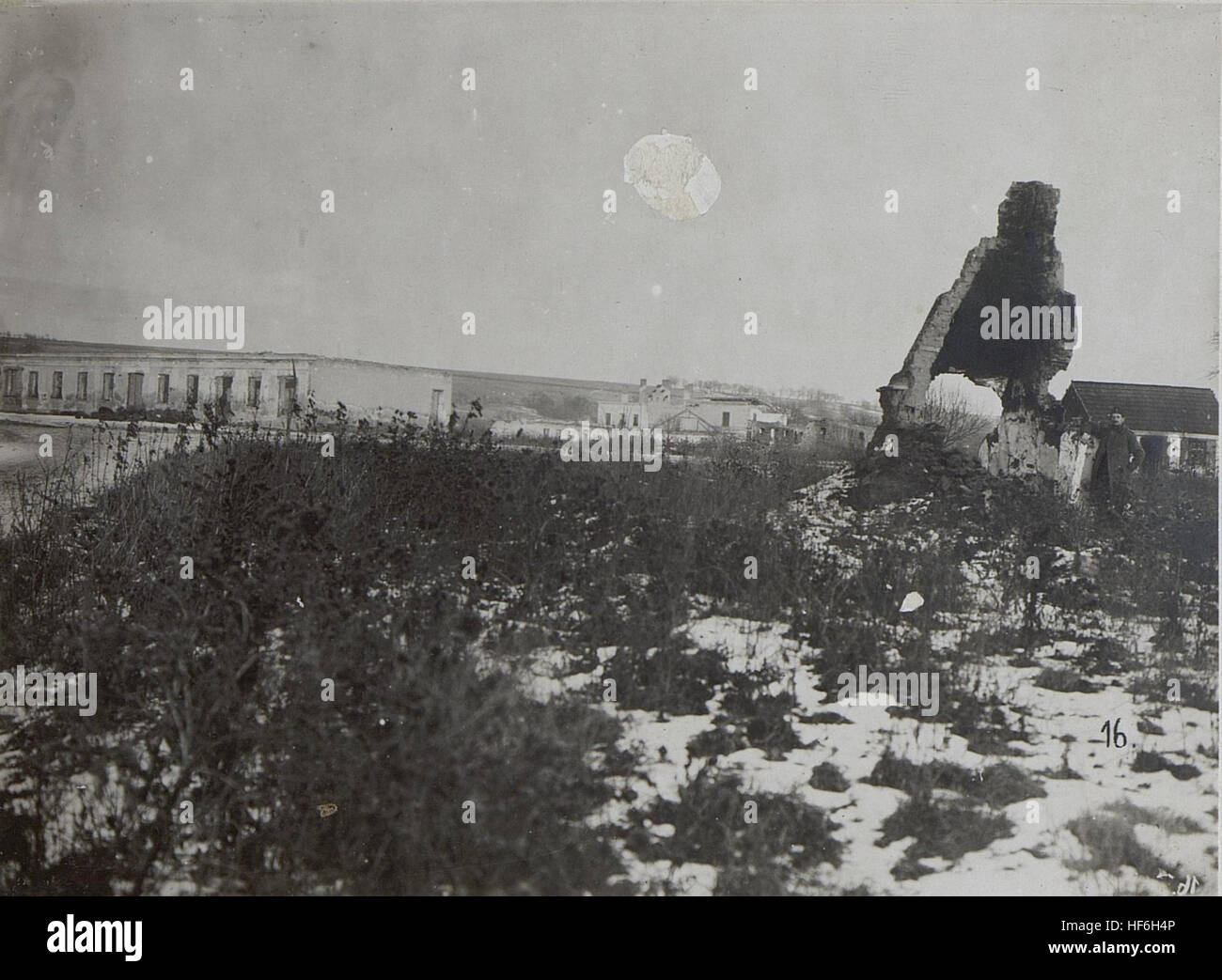 A street scene in Bojan during World War I, part of the Europeana ...