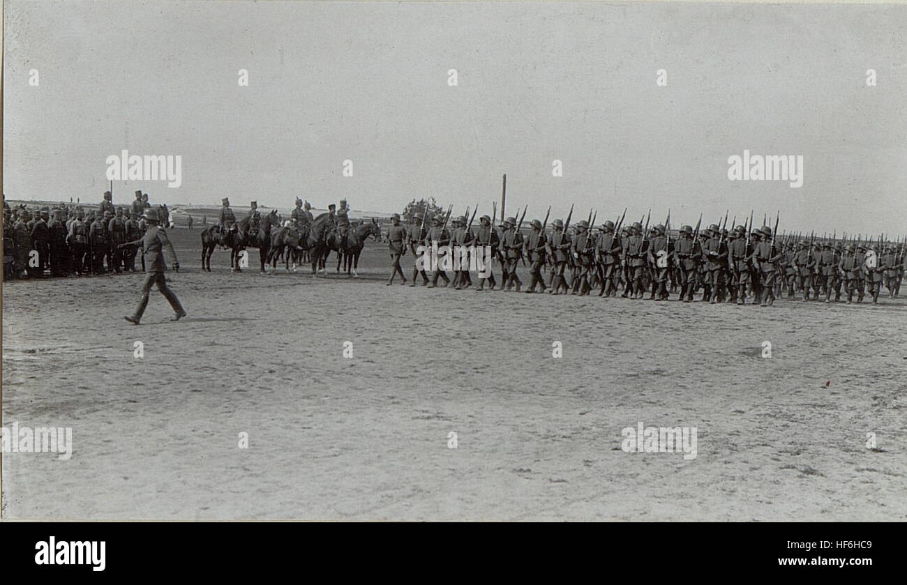 A German storm company parades during the Kaiser's birthday ...