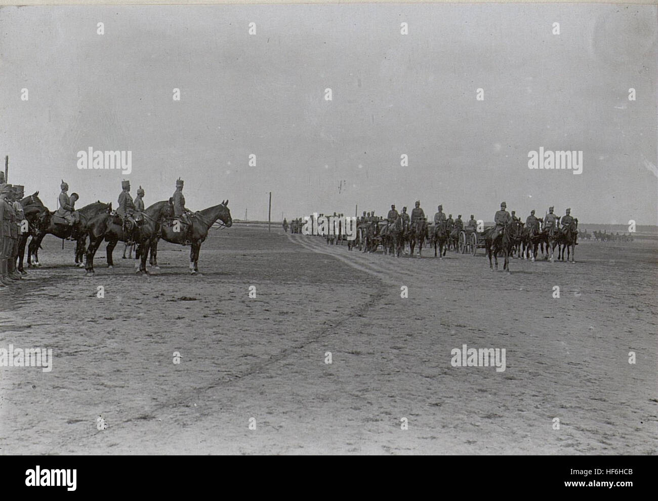 Empress's birthday celebration. Austrian artillery parade, First World ...
