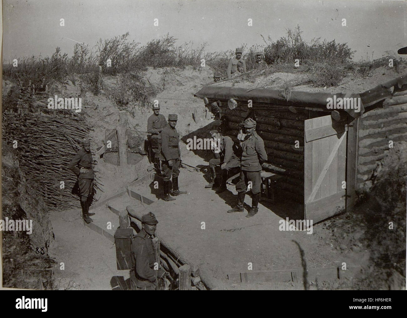An artillery observation bunker from World War I, located on the front ...