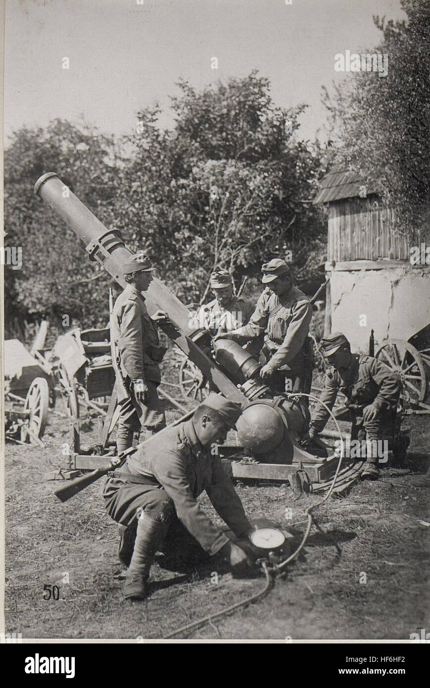 Trench mortar in position, World War I, Europeana Collections Stock ...