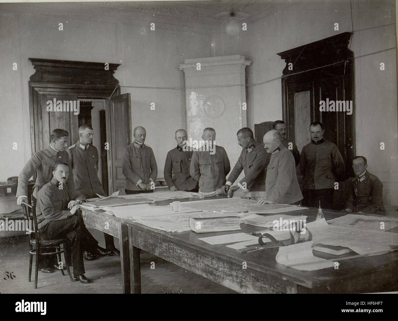 A photograph showing the general staff group of the 3rd Army Command ...