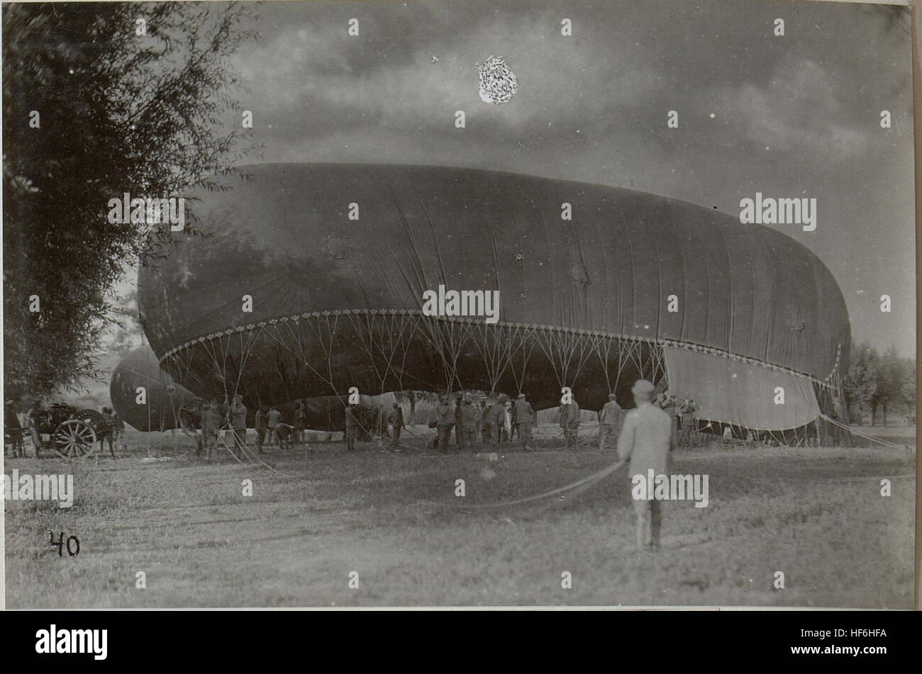 Observation balloon, ready for ascent, World War I, Europeana ...