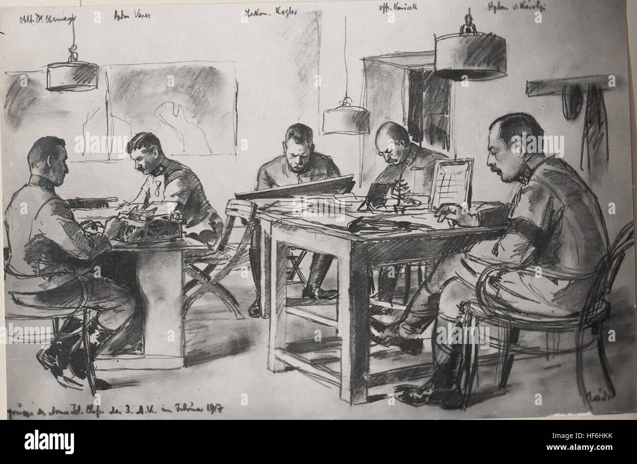 Telegraph chief of the 3rd Army Command, WWI Stock Photo - Alamy