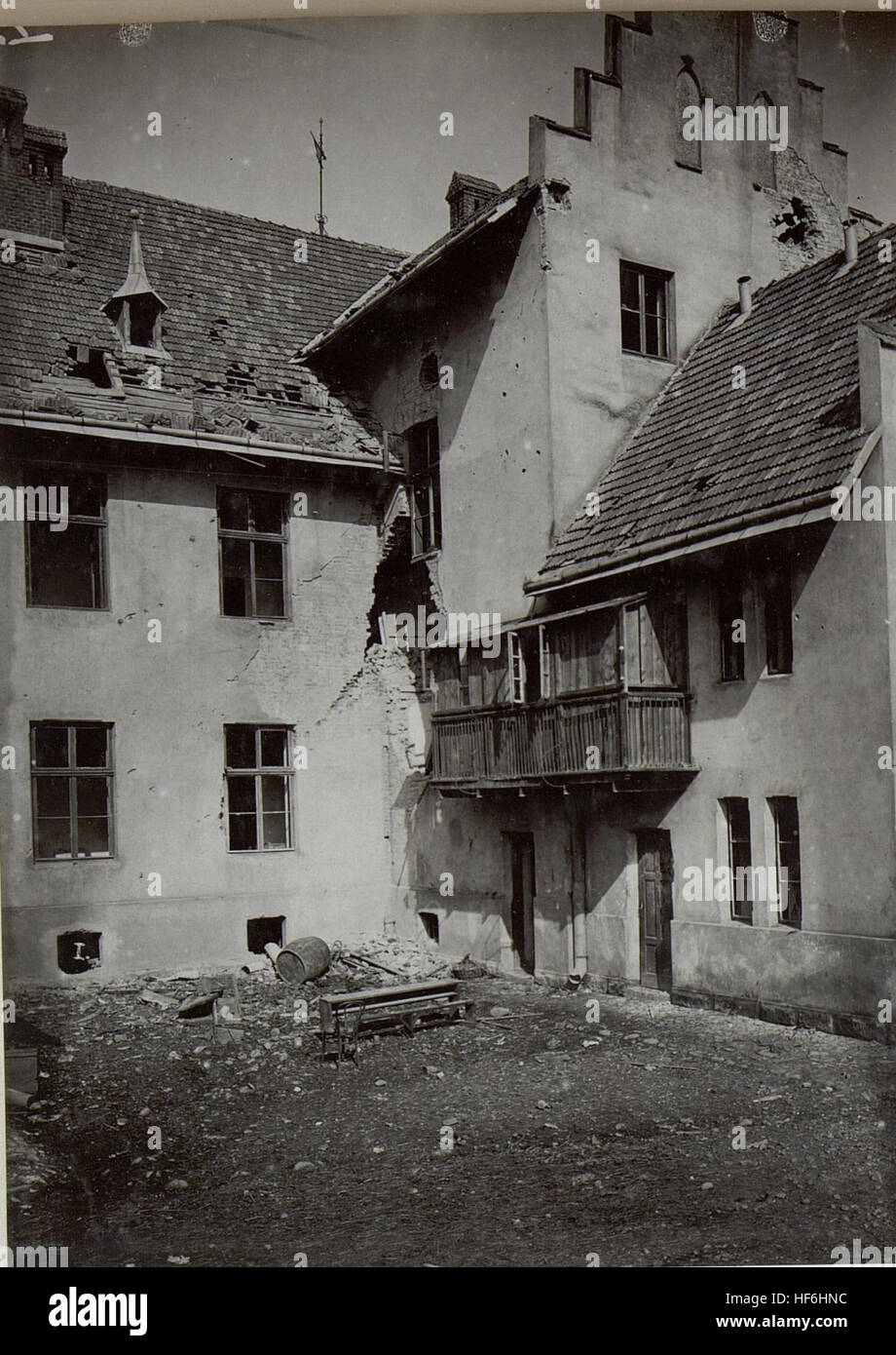 The command building of the 3rd Army Command in Kalusz during World War ...