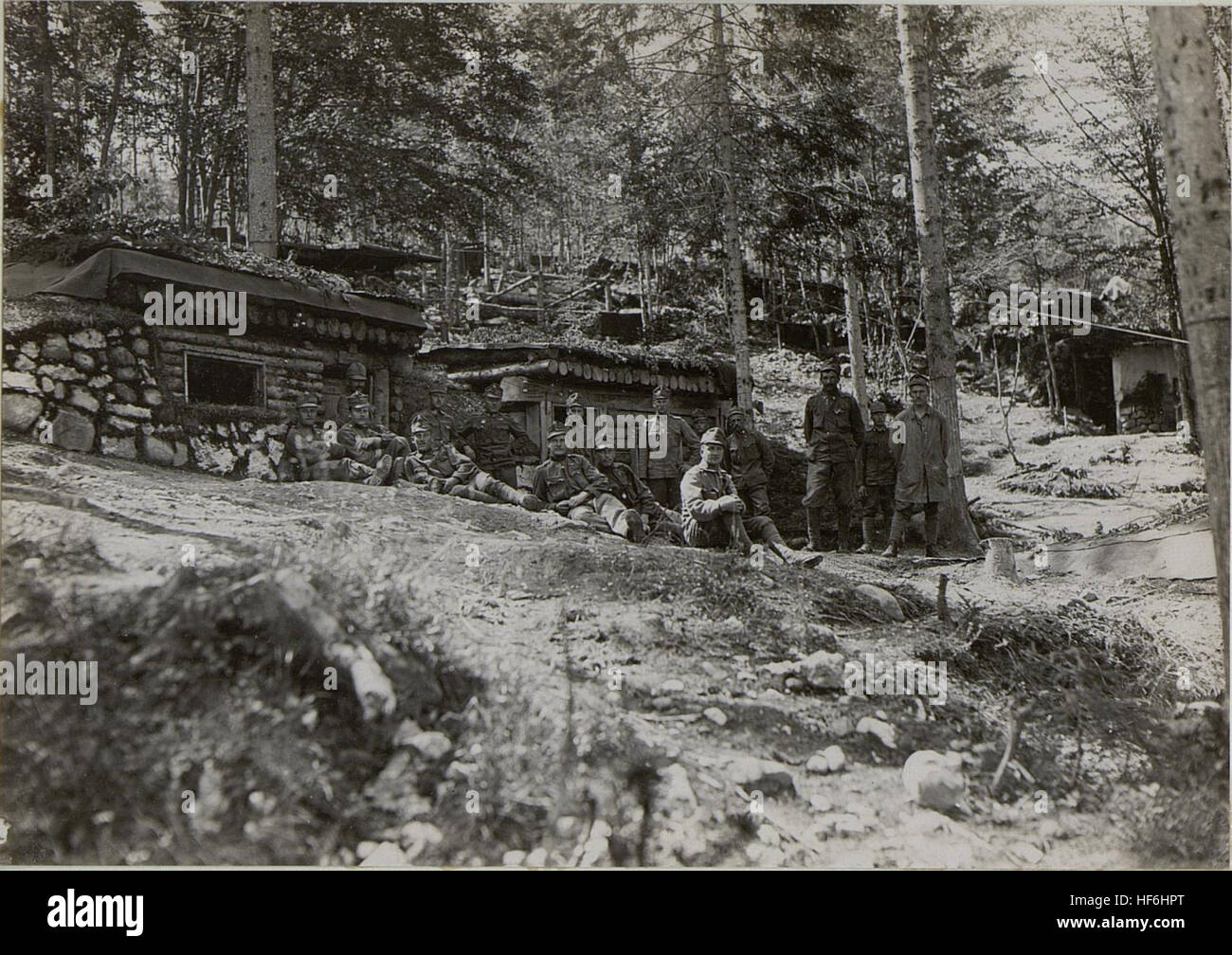 A photograph showing a military position on the battlefield during ...