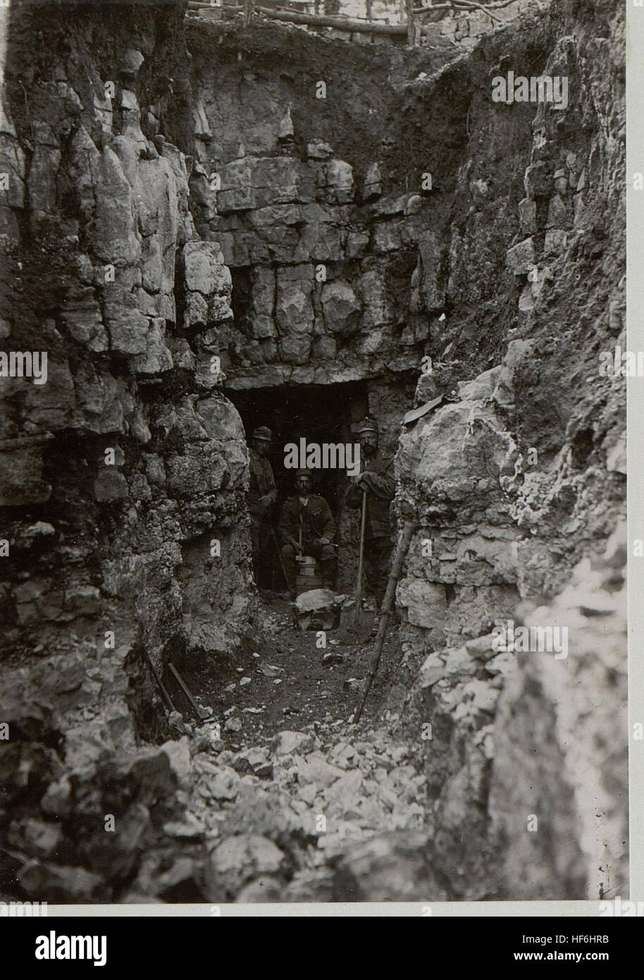 A military survey photograph from World War I, showing trench positions ...
