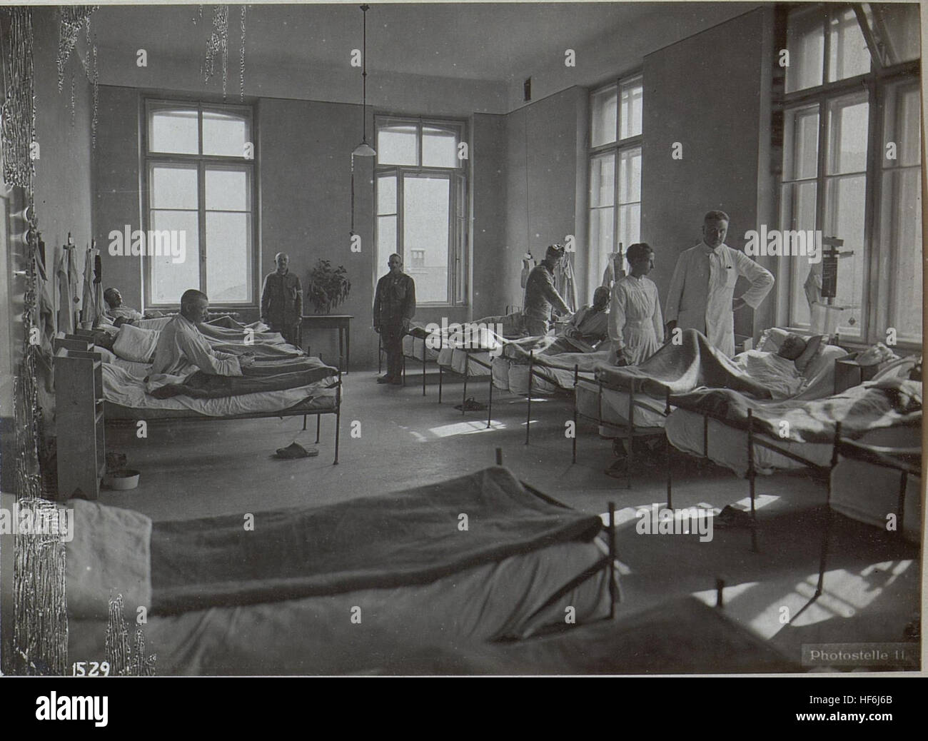 A photograph showing the lung disease ward at the reserve hospital in ...