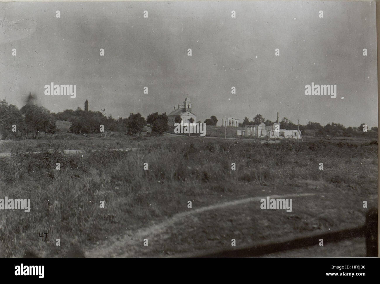 Exploding shell at Bojan, World War I Stock Photo - Alamy