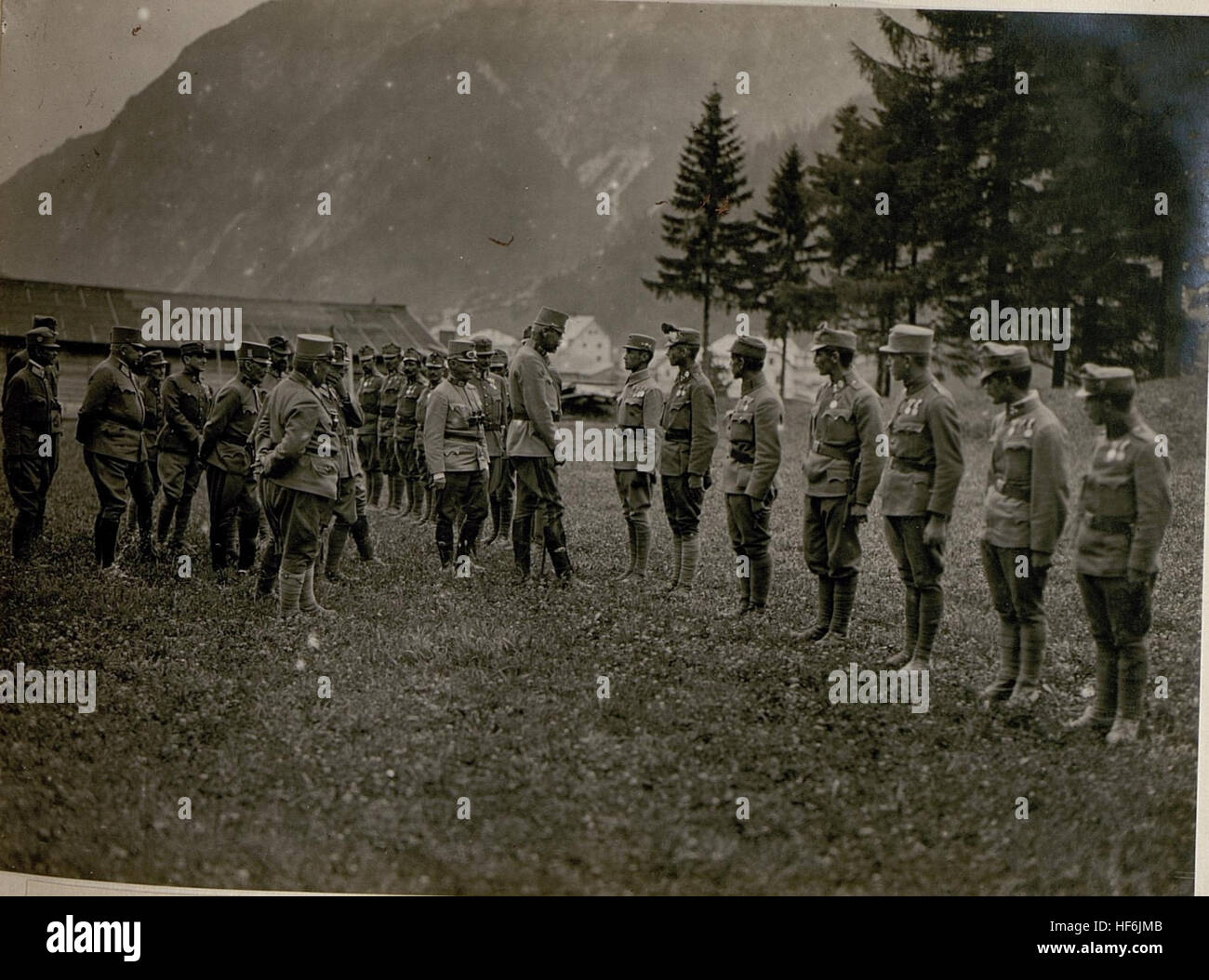 A photograph showing the visit of His Imperial Highness Archduke Eugen ...