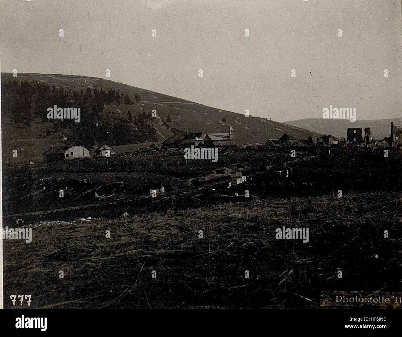 At Bosco, an 8cm cannon battery is positioned before the former Italian ...