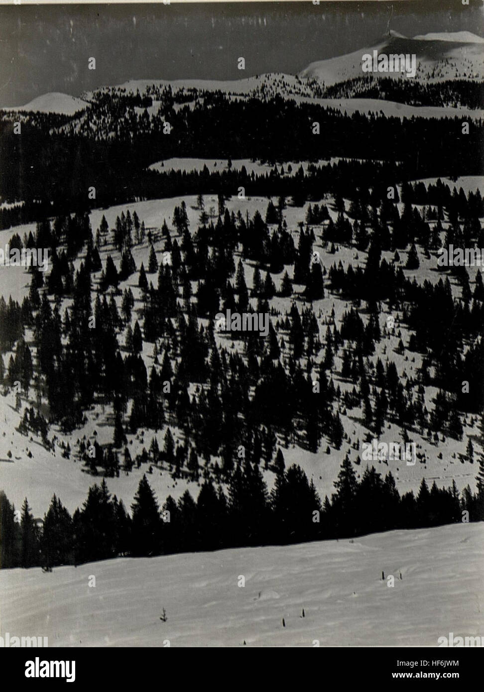 A panoramic view from the Lusern works during World War I, showing the ...