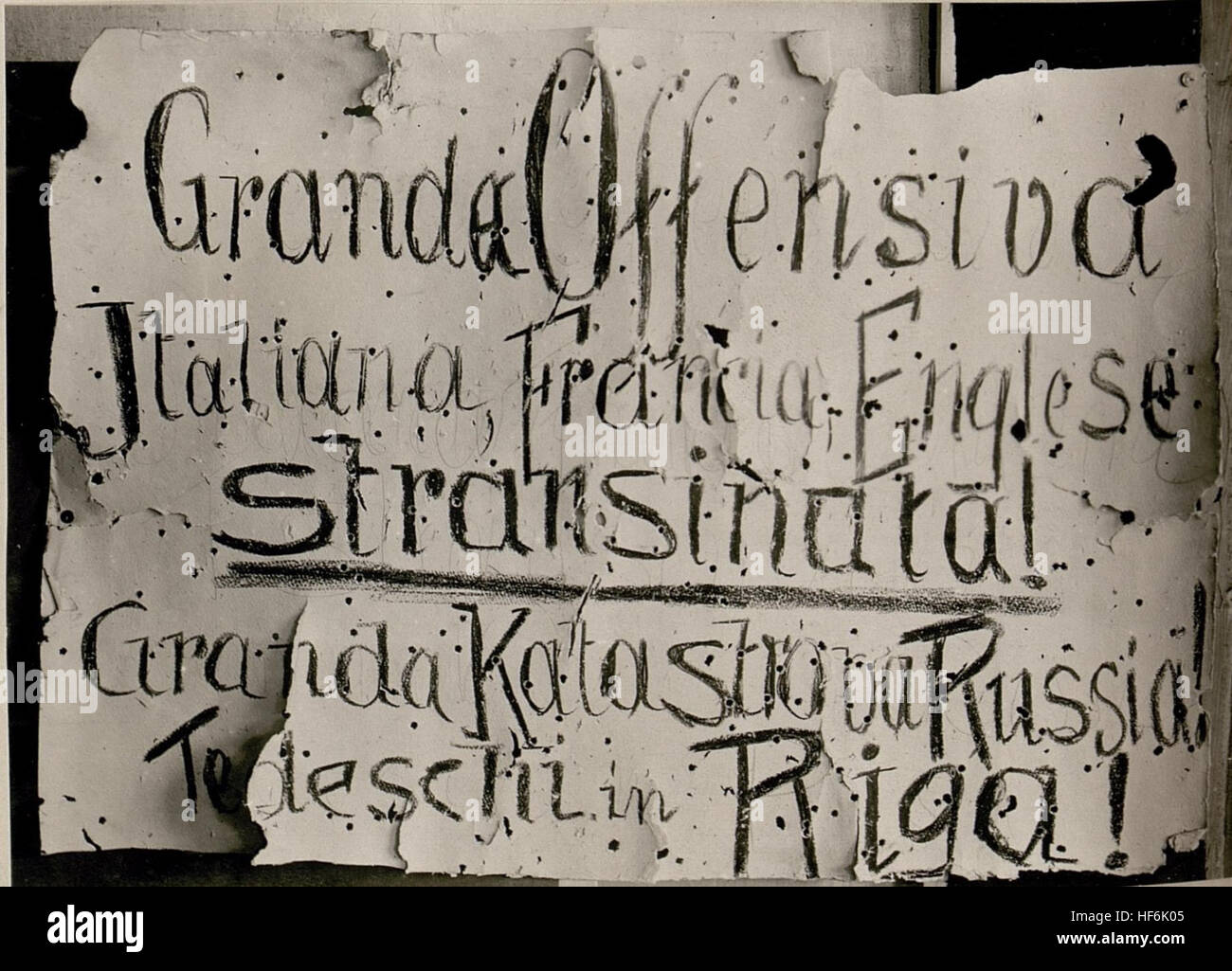 Table placed by our troops at Freikofel after the German victory at ...