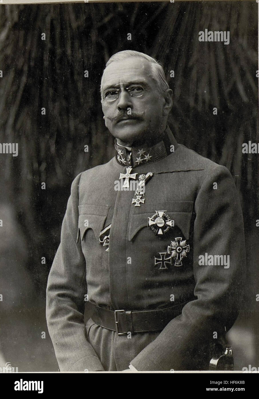 A formal portrait of Generaloberst Dankl, a high-ranking military ...