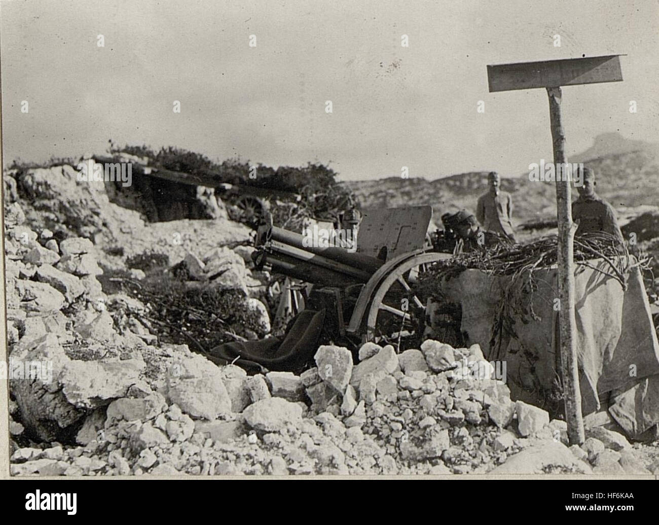Artillery Positions on the Western Slope of Monte Chiesa, World War I ...