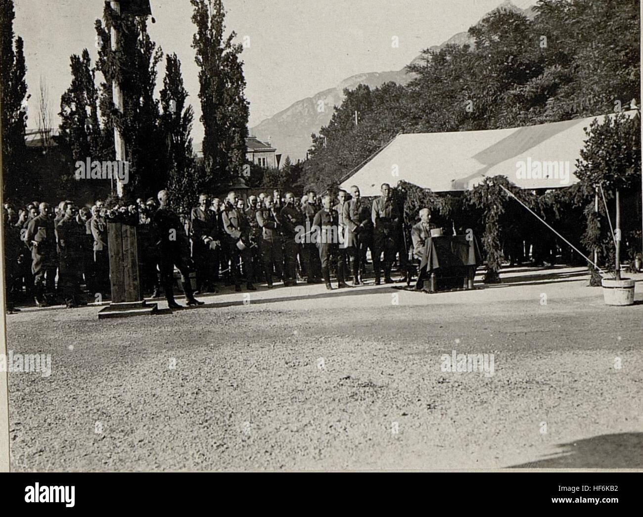 Photograph of the Kaiserfeier (Emperor's celebration) service held on ...