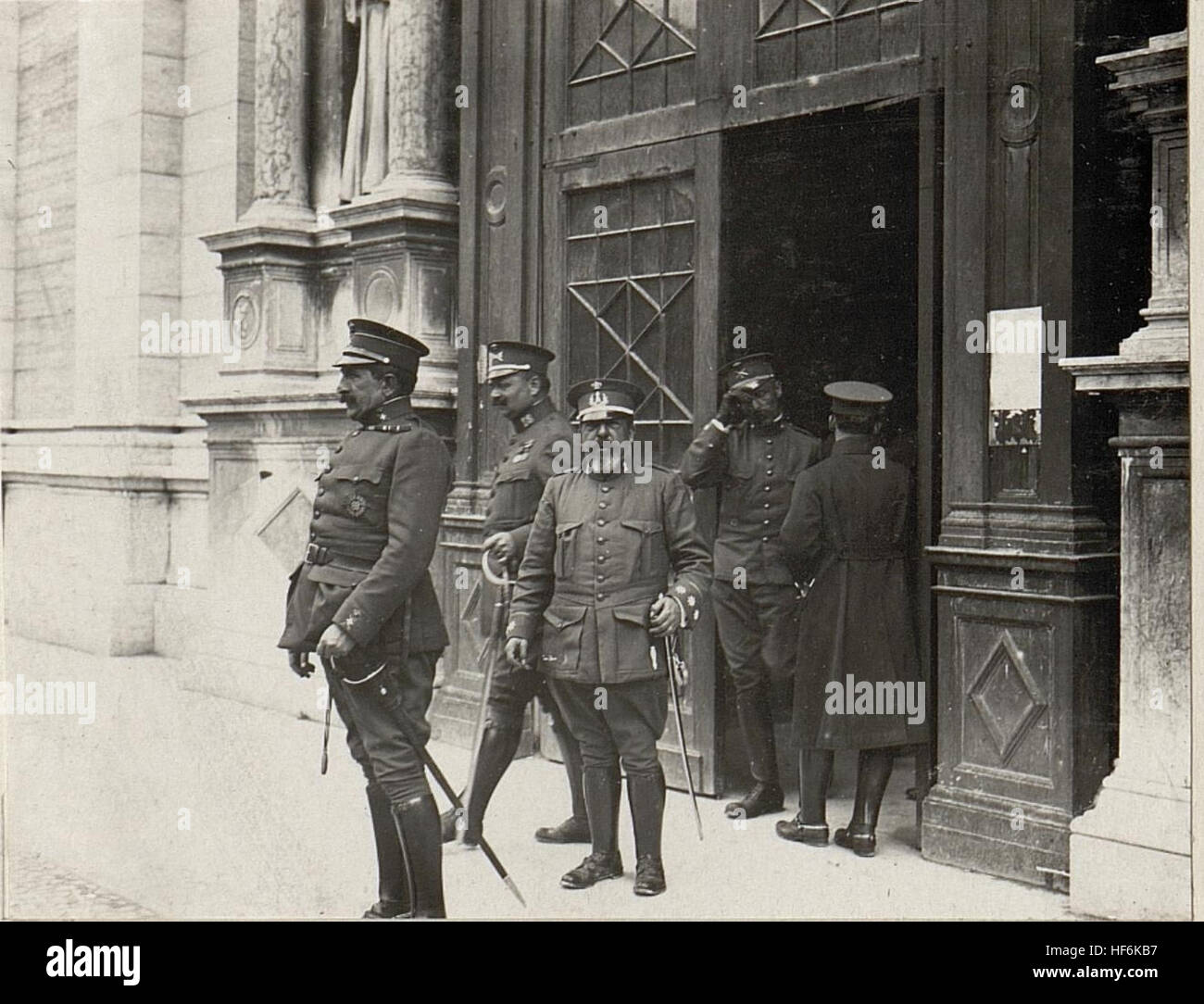 Spanish officers during World War I, photographed as part of military ...