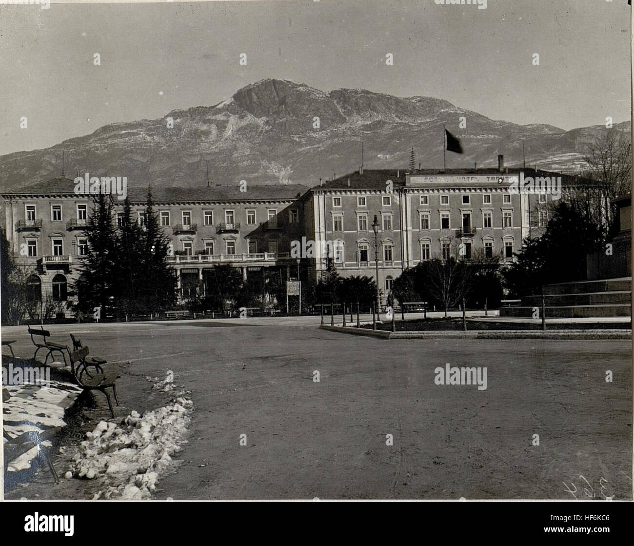 A photograph of the 11th Army Command building, Hotel Trento, in Trento ...