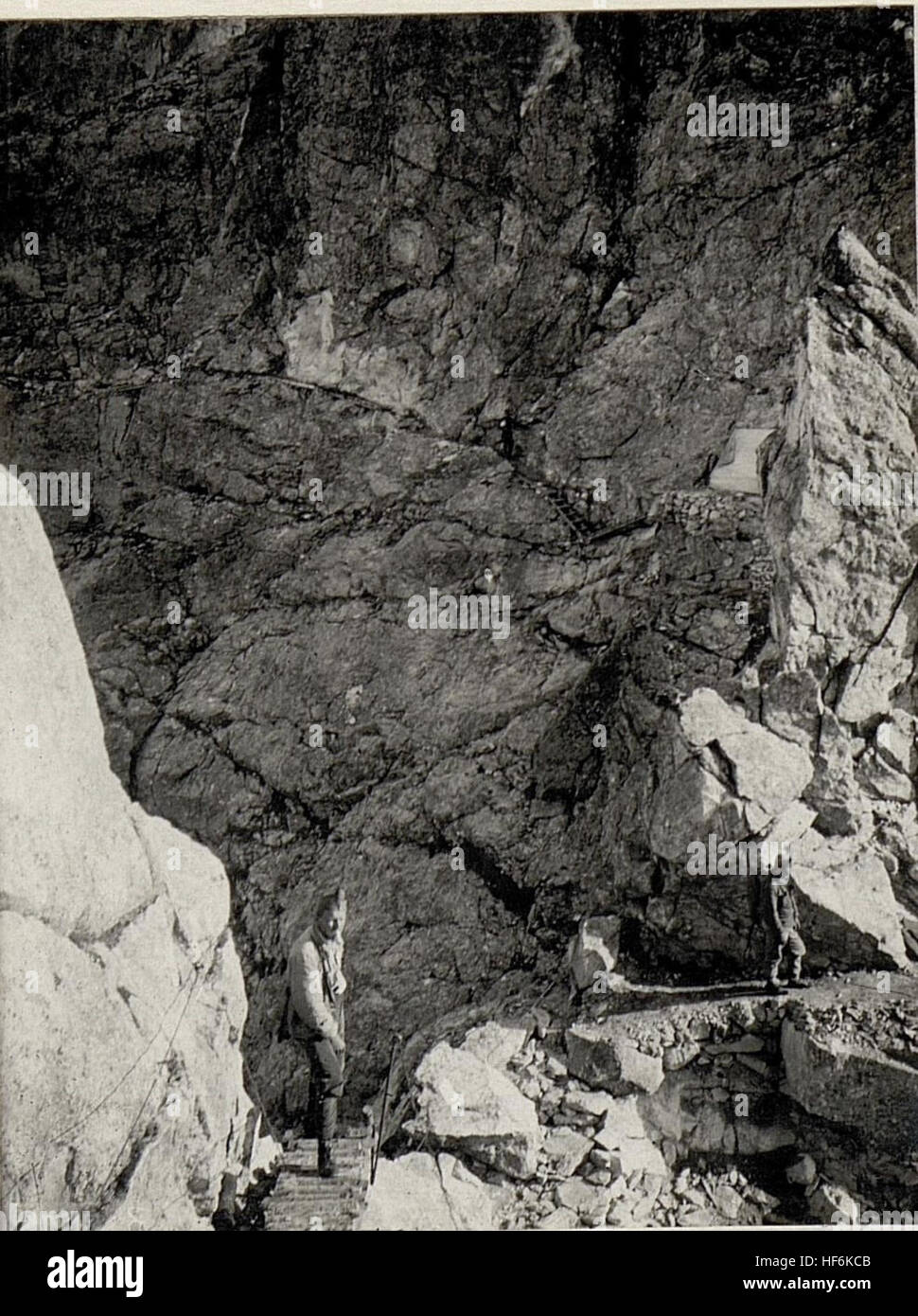 German observation tower with parapet during World War I, 1918 Stock ...