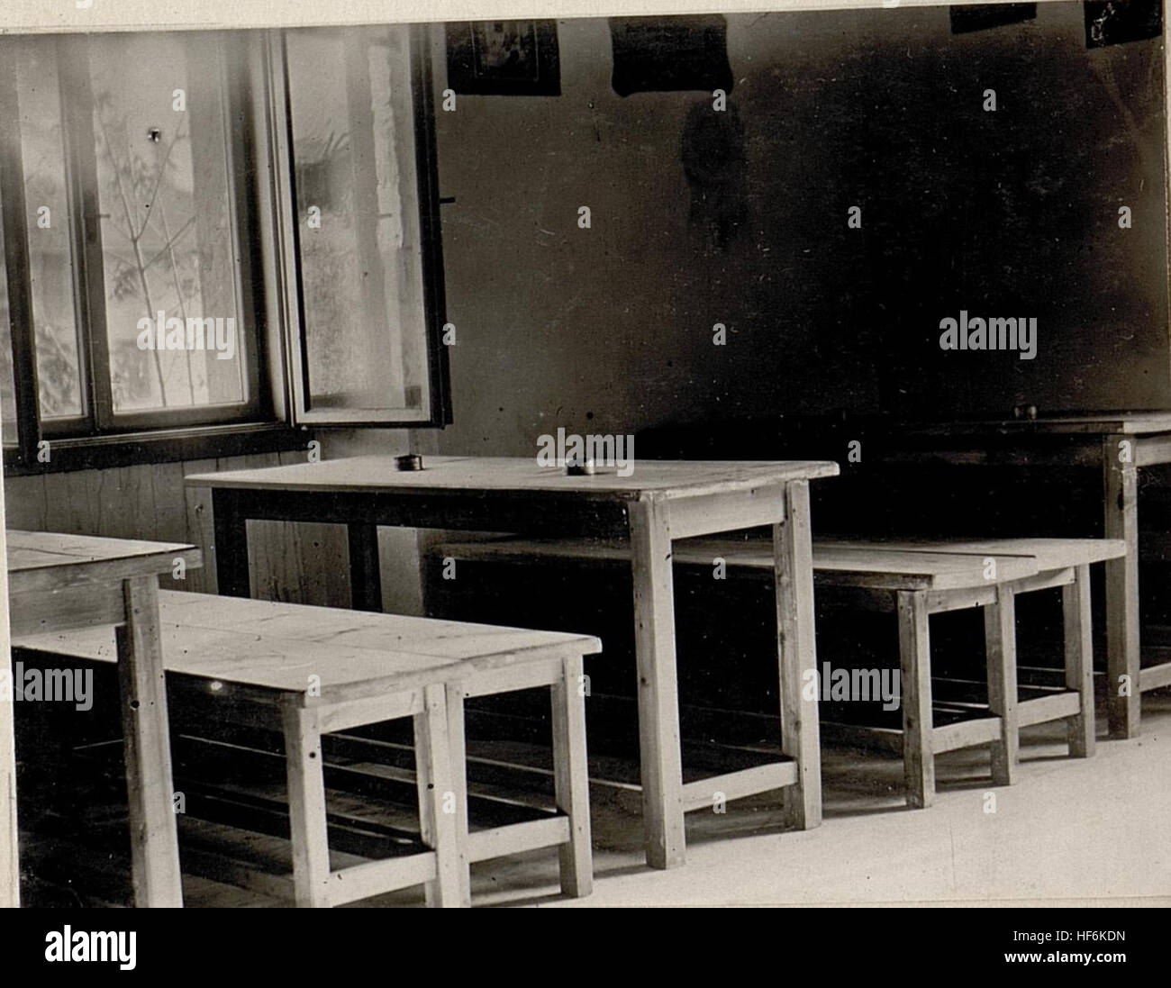 A photograph showing the soldiers' home or rest area during World War I ...