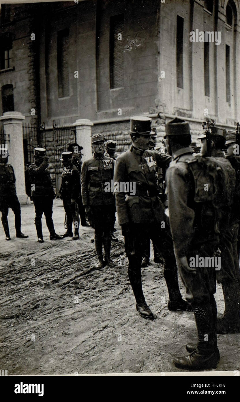 A photograph of the arrival of His Majesty Kaiser Karl I at the Trento ...